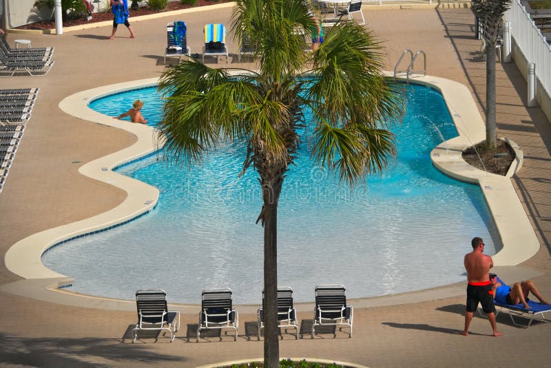 Swimming Pool from Above with People Relaxing Editorial Stock Photo ...