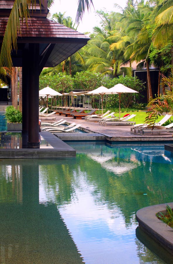 Swimming pool area stock image. Image of residential - 14789605