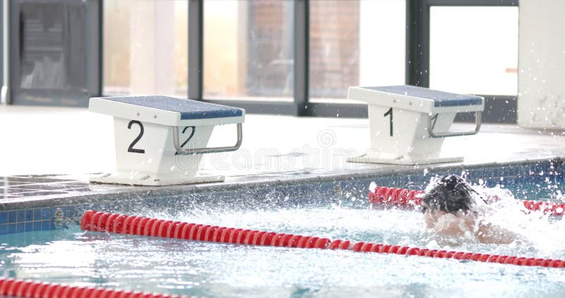 Starting Blocks and Swimming Pool Stock Image - Image of empty, size ...