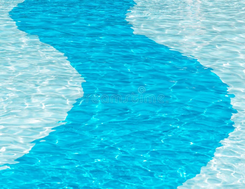Blue Crystal Clear Pool with Curved Steps Stock Photo - Image of diving ...