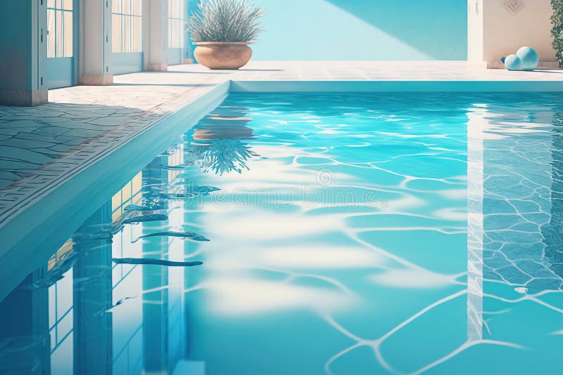 Blue Transparent Clear Calm Water Surface Texture Stock Illustrations ...