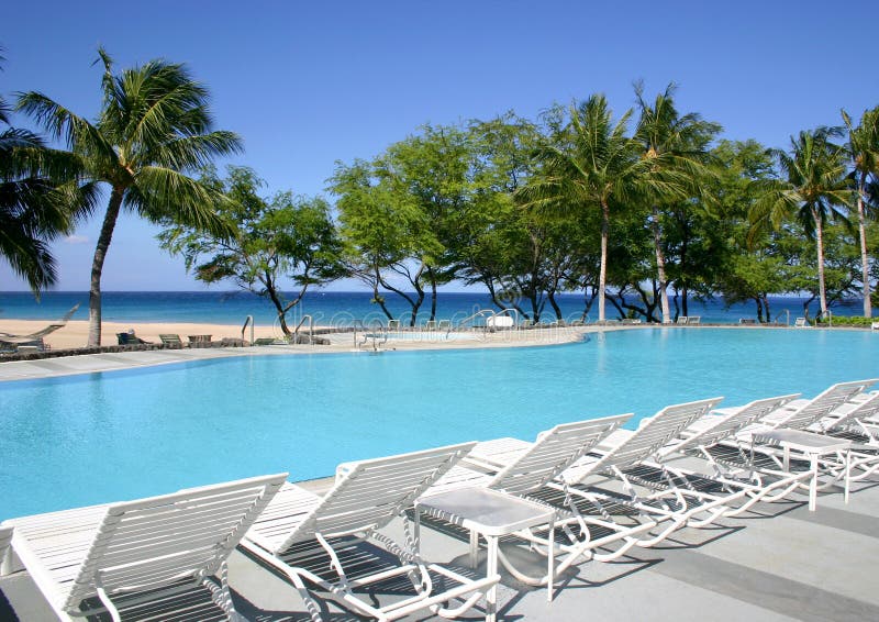Swimming Pool on the Beach stock image. Image of luxury - 2596129