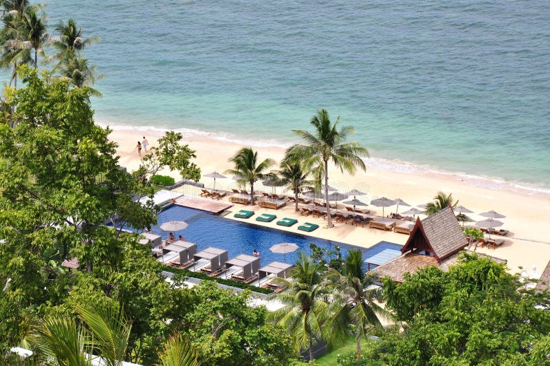 Swimming pool and beach stock image. Image of clear, coast - 27323297