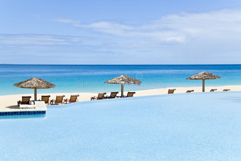 Swimming Pool on the Beach stock image. Image of pool - 9181301