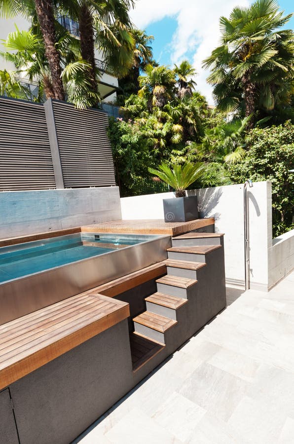 Swimming pool stock image. Image of house, view, architecture - 42262513