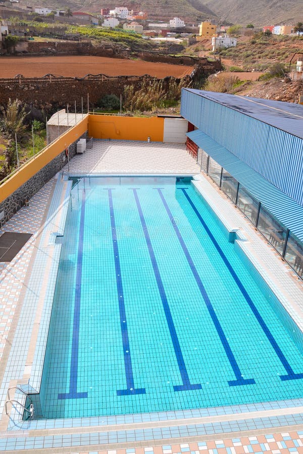 Swimming Pool in Beautiful Park Stock Photo - Image of relaxation ...