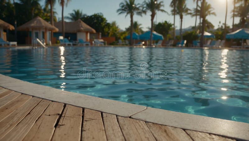 Swimming Pool at Beautiful Vacation Holiday Resort Complex. Stock Photo ...