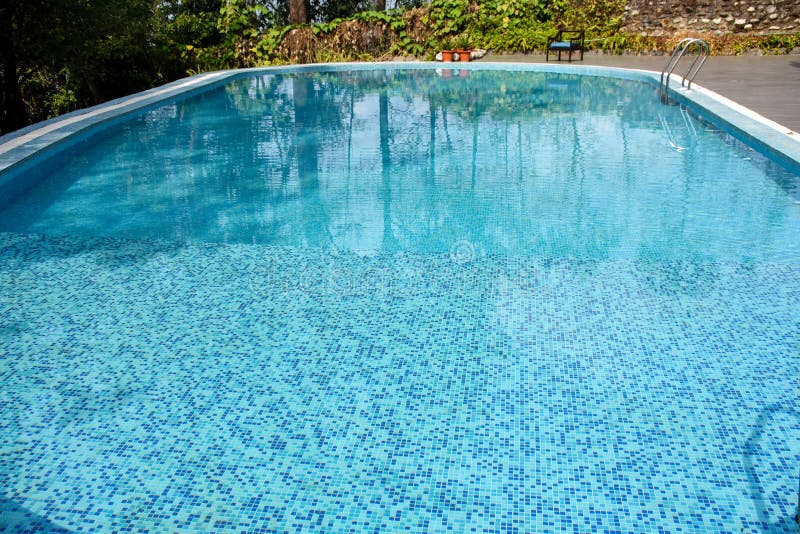 Swimming Pool with Blue and Clear Water Stock Photo - Image of diving ...