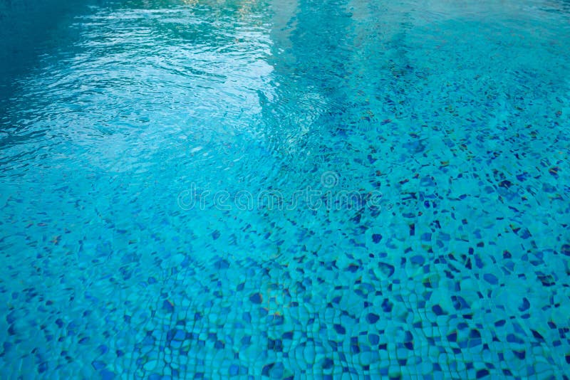 Swimming Pool Blue Mosaic Rock Bottom. Texture Stock Photo - Image of ...