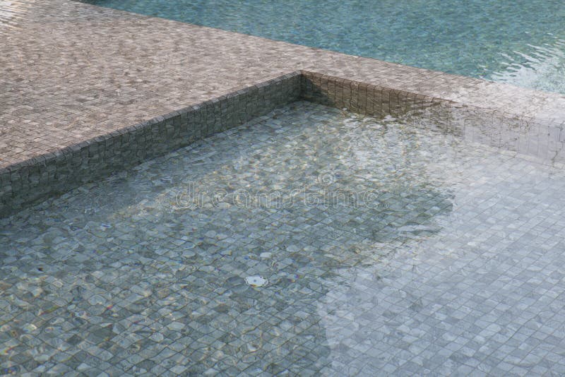 Swimming Pool with Blue Mosaic Tiles Stock Photo - Image of mosaic ...