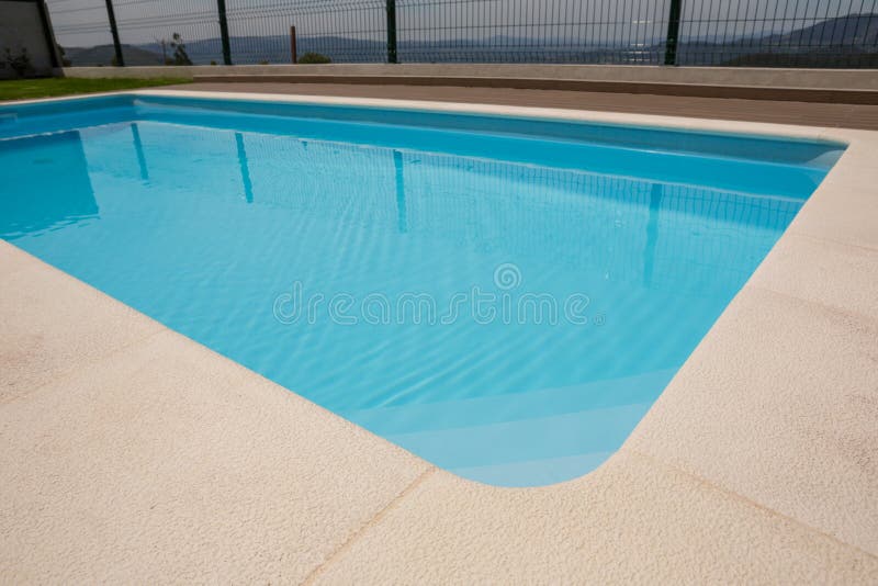 Swimming pool blue water stock image. Image of exterior - 173110487