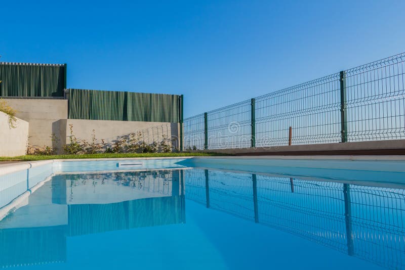 Swimming pool blue water stock photo. Image of architecture - 171471826