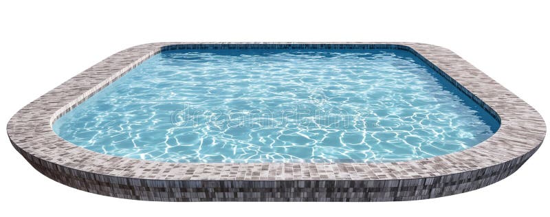 Swimming Pool Blue Water Stone Tile Isolated Stock Image - Image of ...