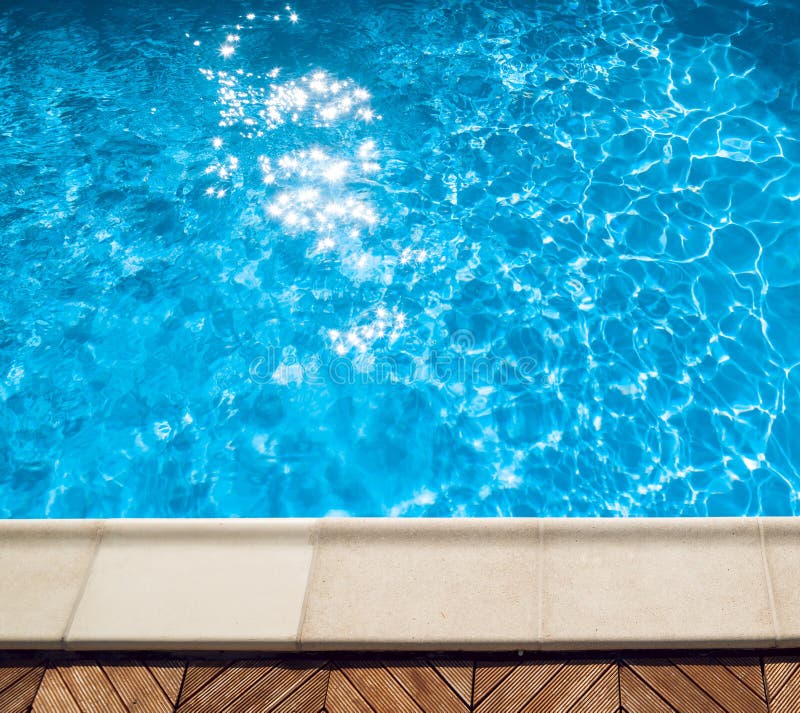 Swimming Pool with Blue Water. Textures and Background. Stock Image ...
