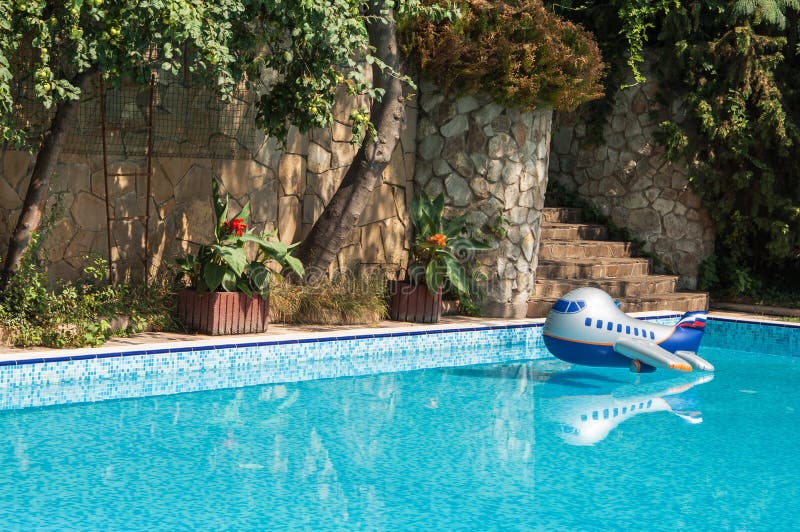 Swimming pool stock photo. Image of park, plant, plane - 43804574