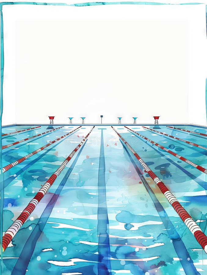 Swimming Background Graphics Template Stock Illustration - Illustration ...