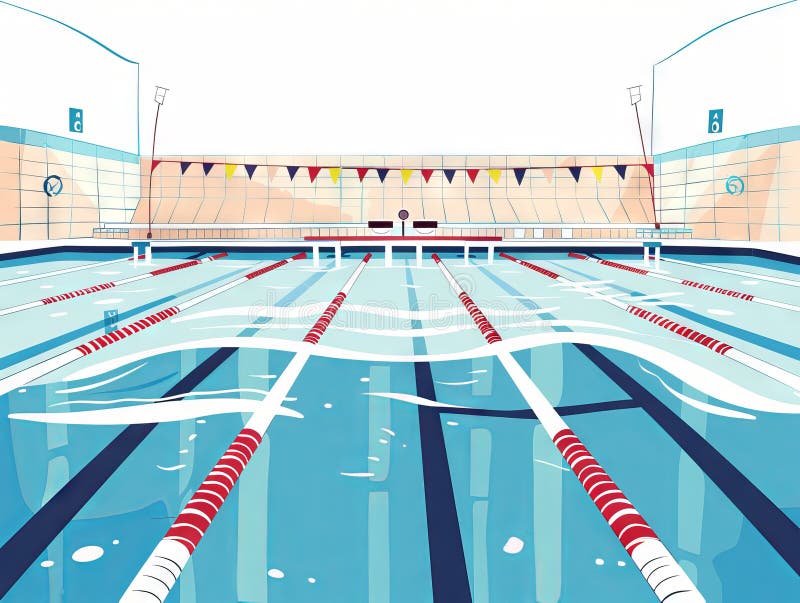 Swimming Background Graphics Template Stock Illustration - Illustration ...