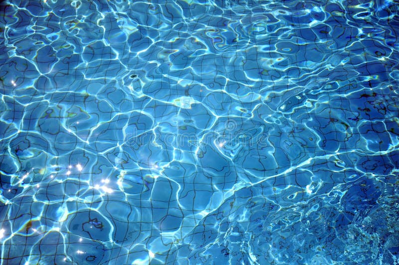 Swimming Pool Bottom Caustics Ripple and Flow with Waves Background ...