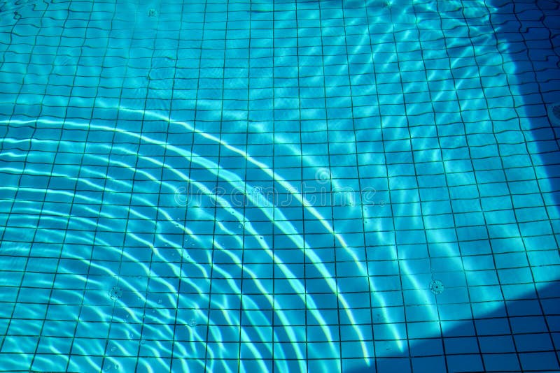 Swimming Pool Bottom Caustics Ripple and Flow with Waves. Stock Image ...
