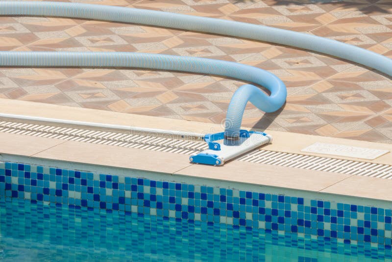 Swimming Pool Bottom Cleaner Prepared for Use Stock Image - Image of ...