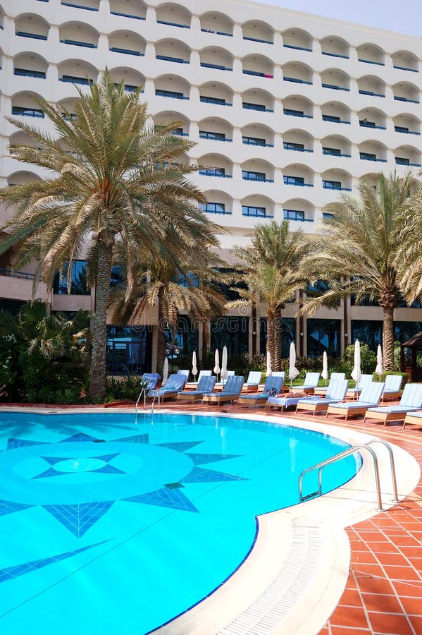 Swimming Pool and Building of the Luxury Hotel Stock Image - Image of ...