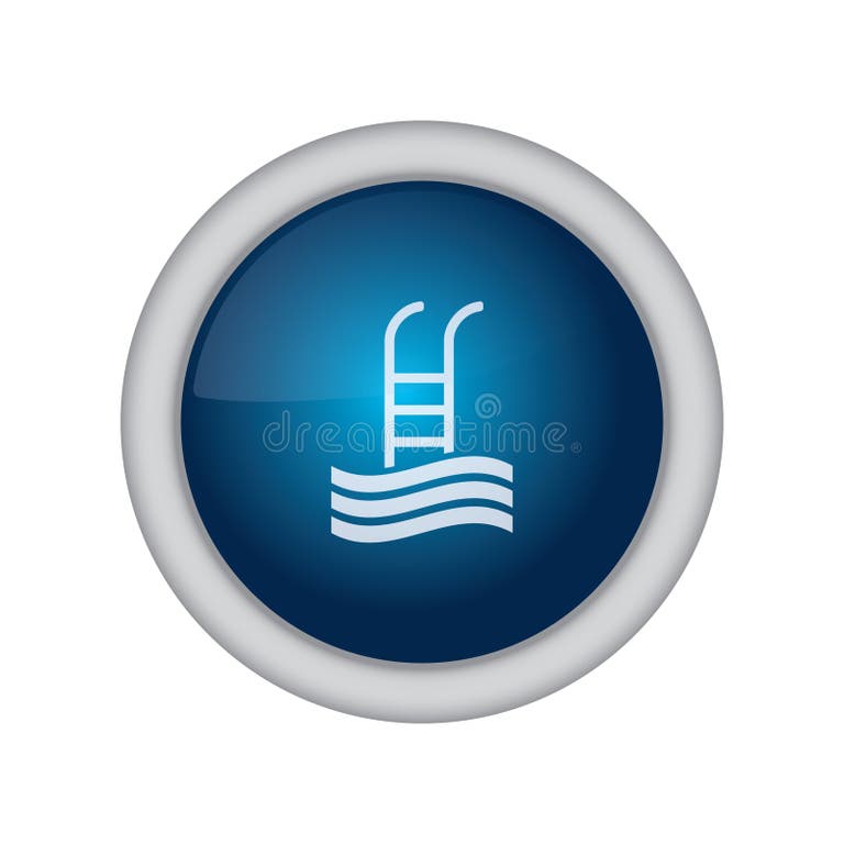 Swimming Pool Button. Vector Illustration Decorative Design Stock ...