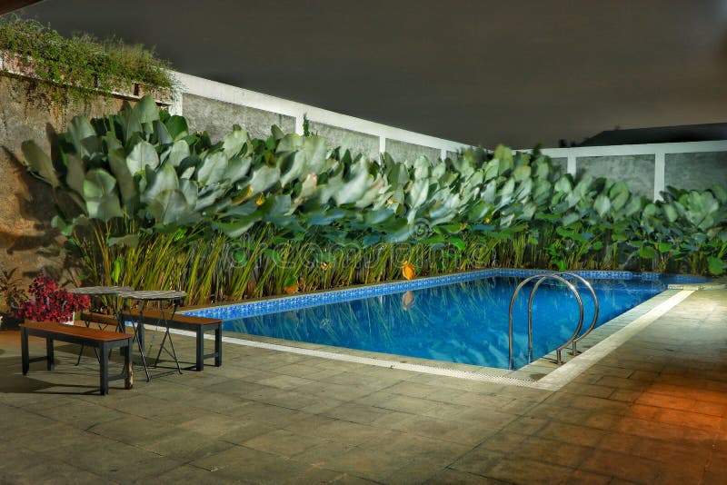 Swimming, Pool, Cafe, Hotel, Night Stock Image - Image of pool, hotel ...