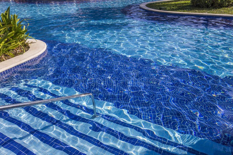 Swimming Pool in Cancun, Riviera Maya, Mexico Stock Photo - Image of ...