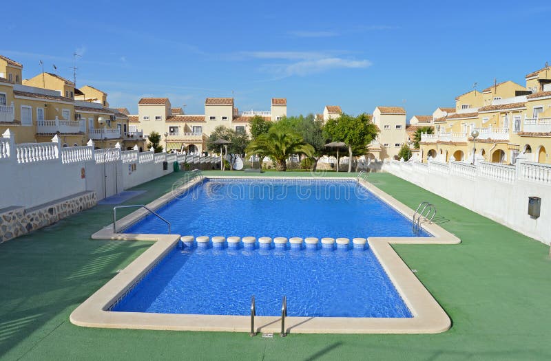 A Swimming Pool - Summer Holiday Setting Resort Stock Photo - Image of ...