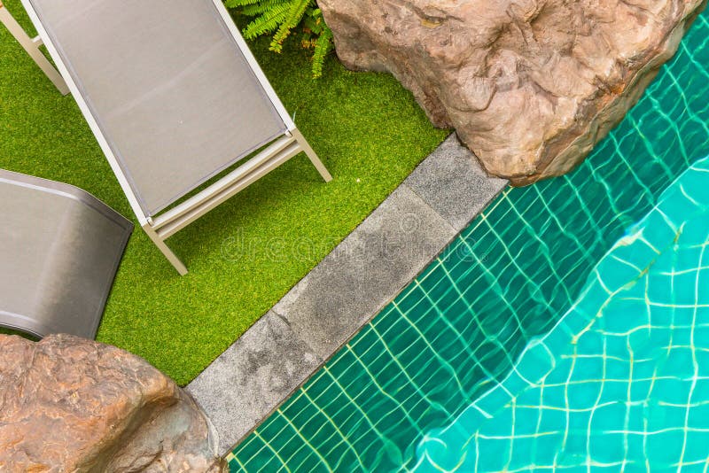 Swimming pool chair. stock photo. Image of chair, garden - 55361662
