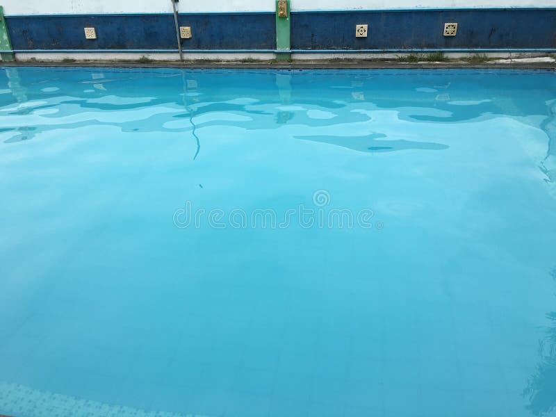 The Swimming Pool is Clean and Blue Stock Image - Image of cool ...