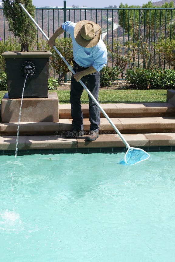 Swimming Pool Cleaner stock photo. Image of maintenance - 10567510