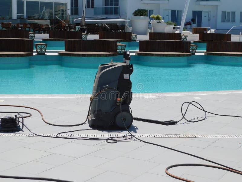 Swimming Pool Cleaning Equipment.Service and Maintenance of the Pool ...