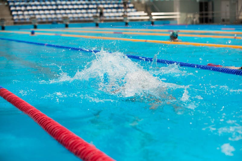 Water Splash in Swimming Pool. Summer Vacation Holiday. Stock Image ...