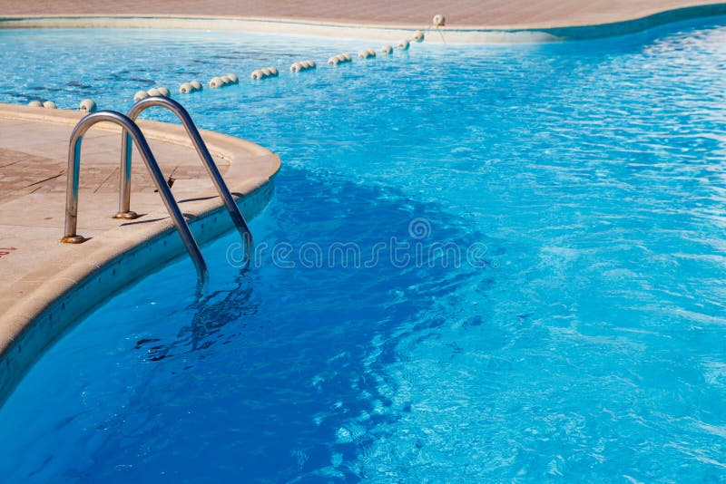Swimming Pool with Clear Water at Tropical Resort Stock Photo - Image ...