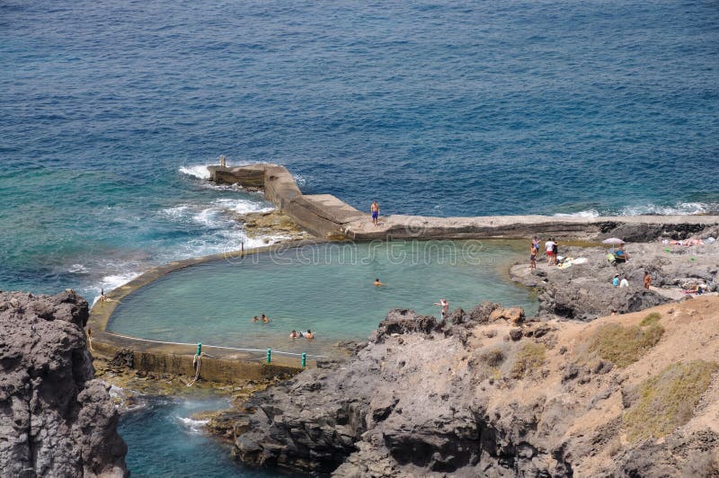 Coalcliff Rock Pool Aerial Shot Above Stock Image - Image of seaside ...