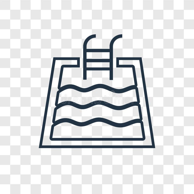 Swimming Pool Icon Vector Isolated on White Background, Logo Con Stock ...