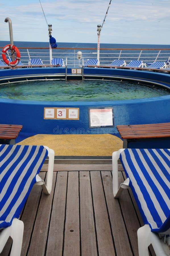 Swimming Pool on Cruise Ship Stock Image - Image of recreational, pool ...