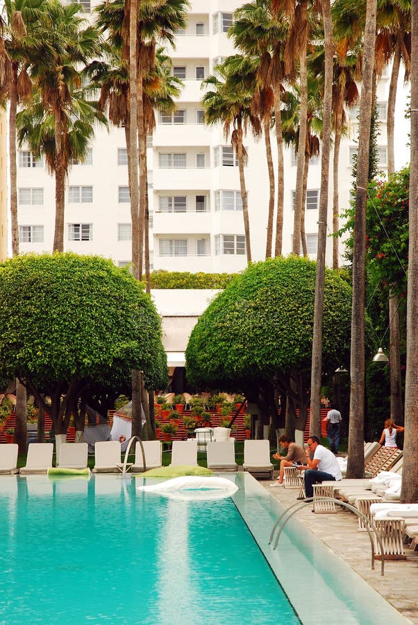 The Swimming Pool at the Delano Hotel Editorial Image - Image of ...