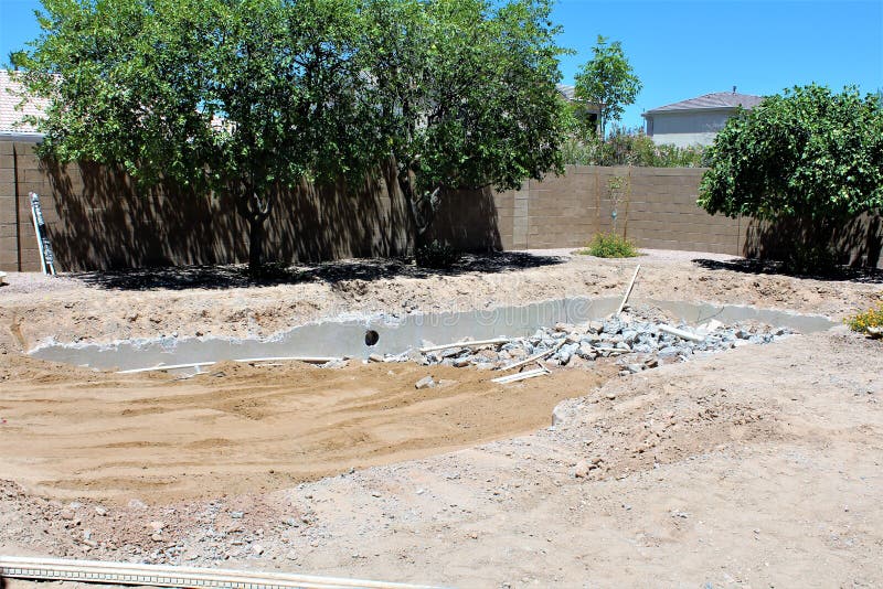 Swimming pool demolition stock photo. Image of swimming - 93194552