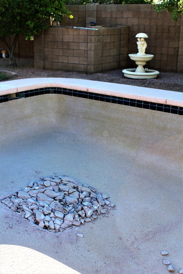 Swimming pool demolition stock image. Image of eliminating - 93195013