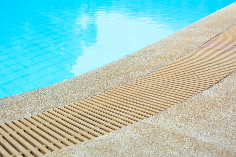 Swimming Pool Edge with Drain Stock Image - Image of drain, pool: 49728057