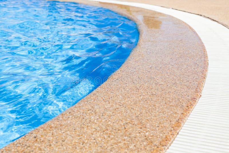 Swimming Pool Edge with Drainage Ditch Stock Photo - Image of edge ...