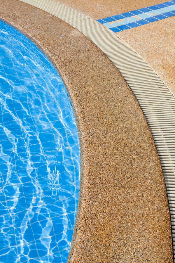 Swimming Pool Edge with Drainage Ditch Stock Image - Image of resort ...