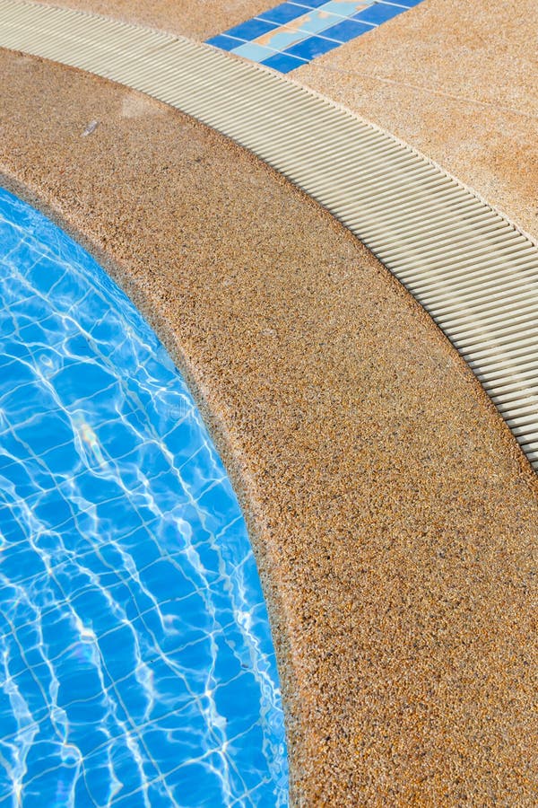 Swimming Pool Edge with Drainage Ditch Stock Image - Image of poolside ...