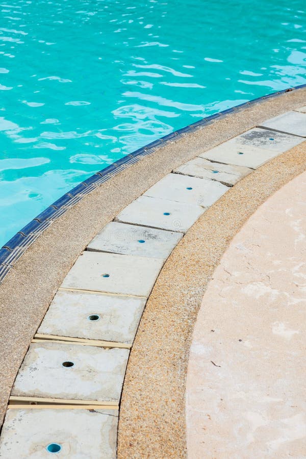 Swimming Pool Edge with Ladder in Home. Stock Image - Image of entrance ...