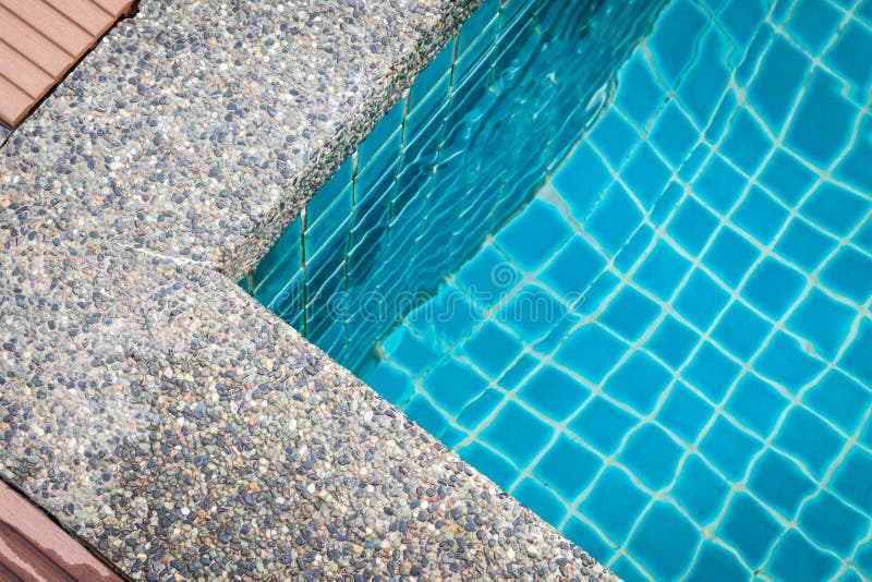 Swimming pool edge. stock image. Image of bath, blue - 156359297