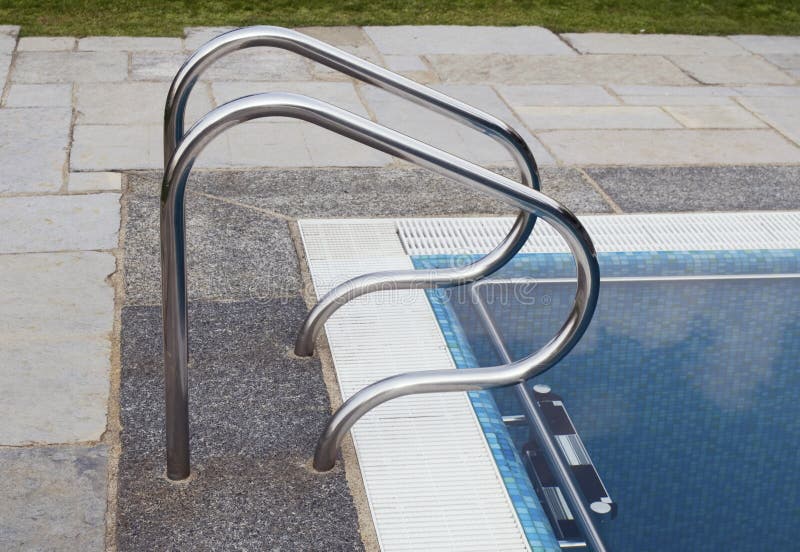 Swimming pool edge stock photo. Image of metal, outdoors - 33916712