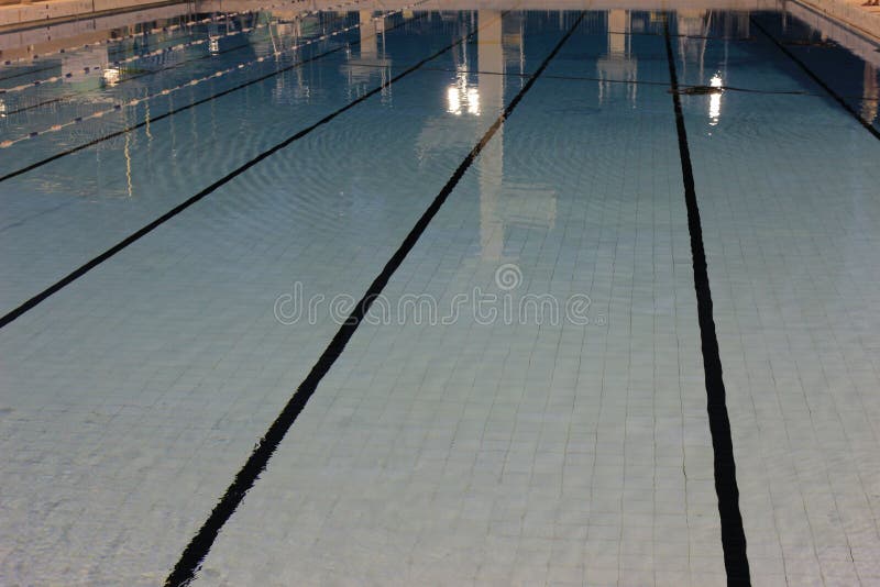 A Swimming Pool, Swimming Pool with Empty Lanes Stock Image - Image of ...