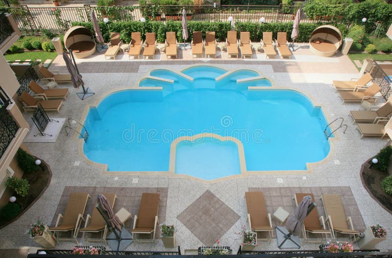 Swimming pool stock image. Image of holiday, hotel, sunshade - 36608525